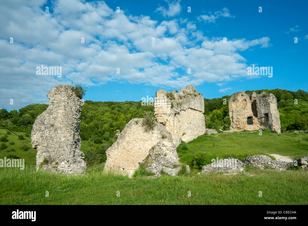 Ruins of Chateau Gaillard at Les Andelys in Normandy France Stock Photo ...