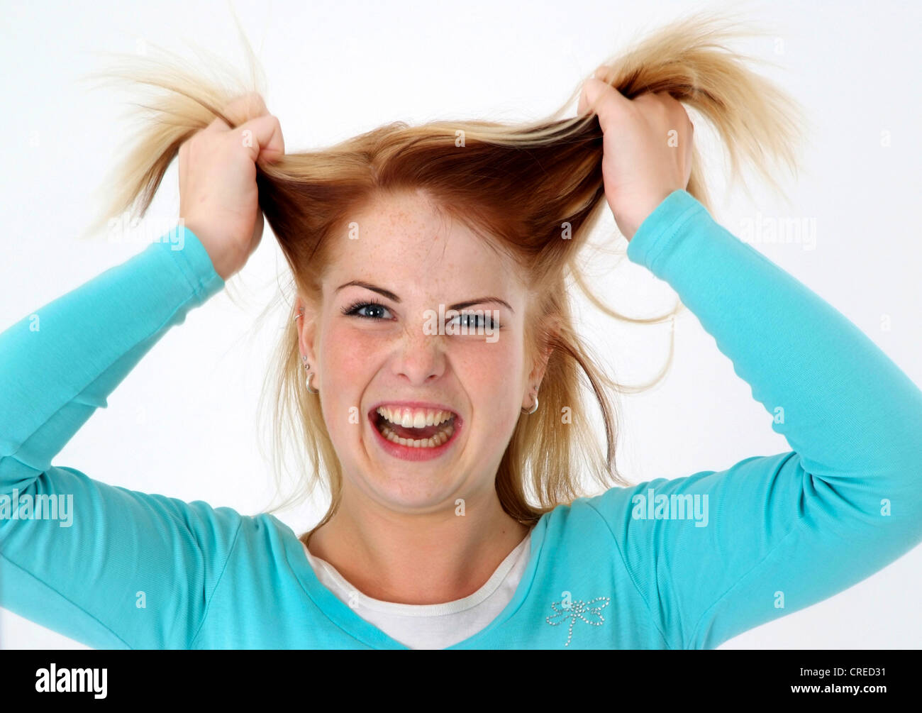 Enraged woman in aggressive pose hi-res stock photography and images ...