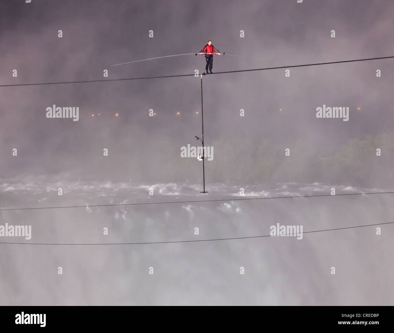 Nik Wallendar on his high wire walk over Niagara Falls for Goat Island ...