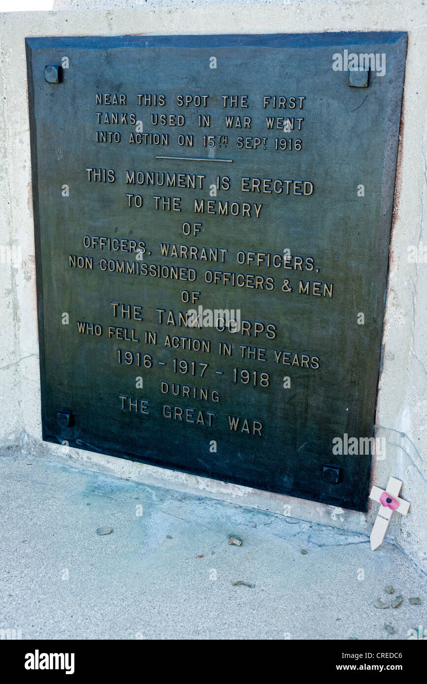 Tank memorial pozieres somme france hi-res stock photography and images ...