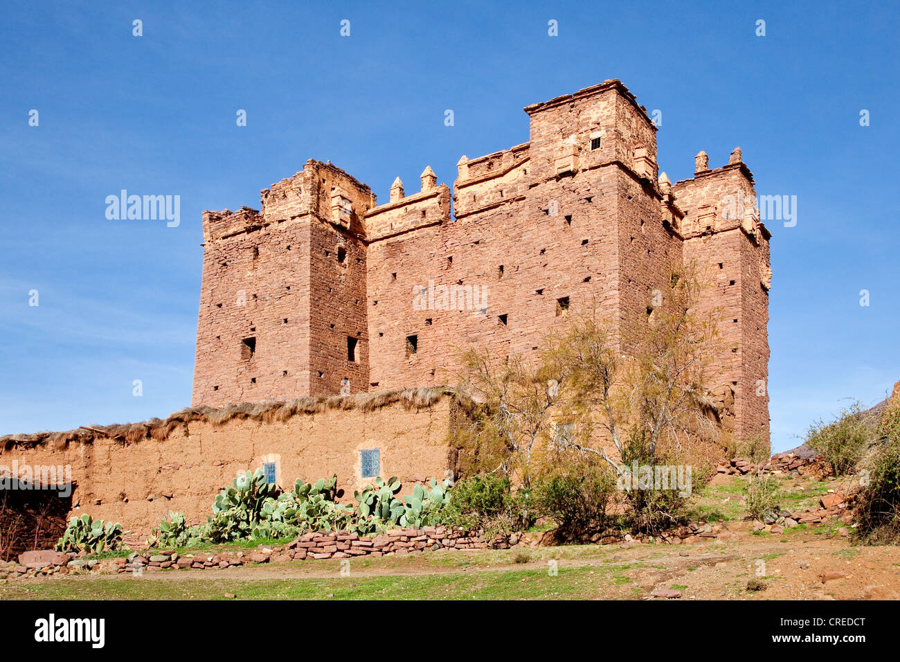 Kasbah near Telouet, Ounila Valley, High Atlas Mountains near ...