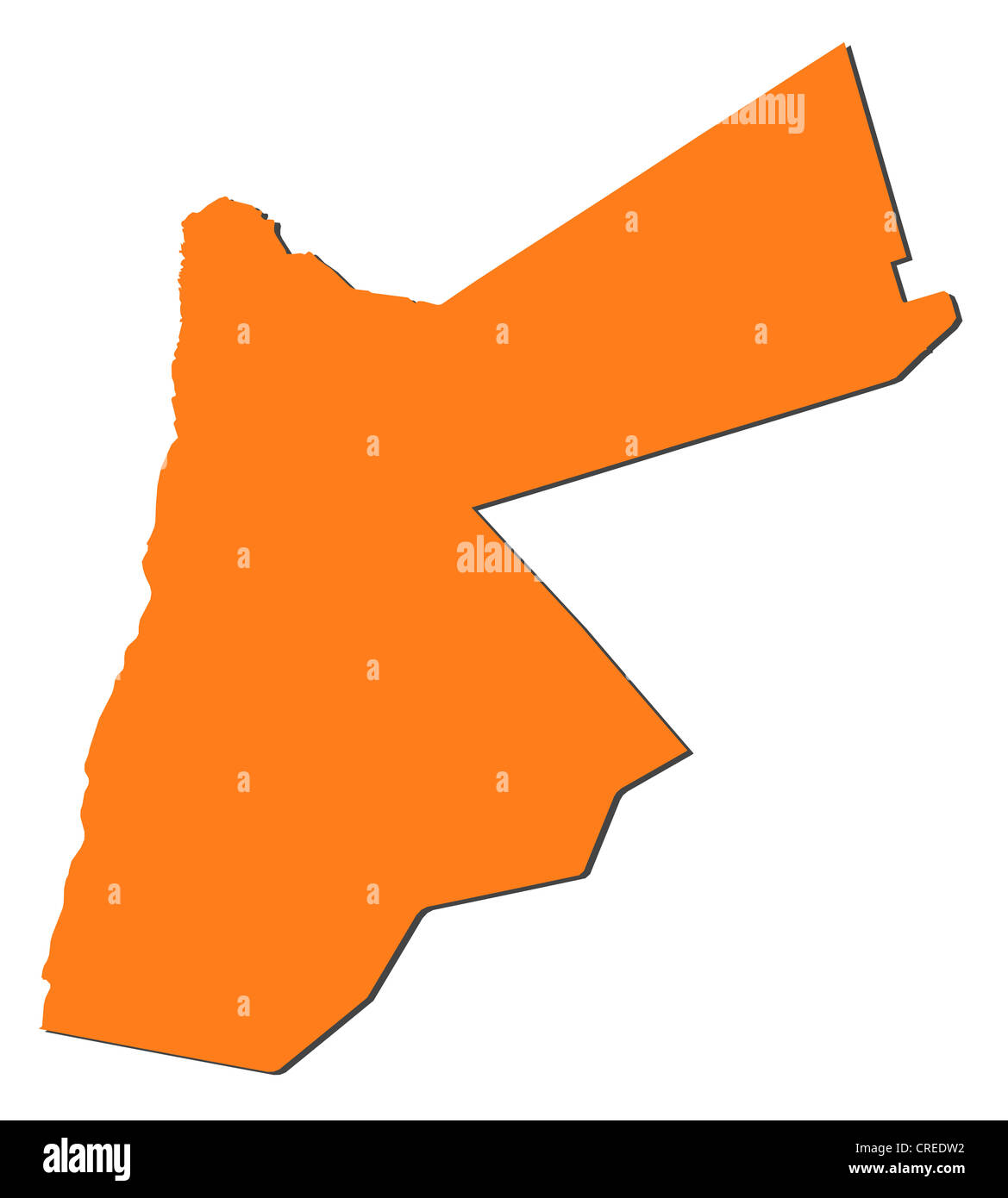 Political map of Jordan with the several governorates Stock Photo - Alamy