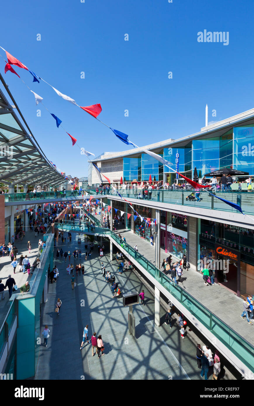Liverpool One shopping centre mall city centre Liverpool Merseyside ...