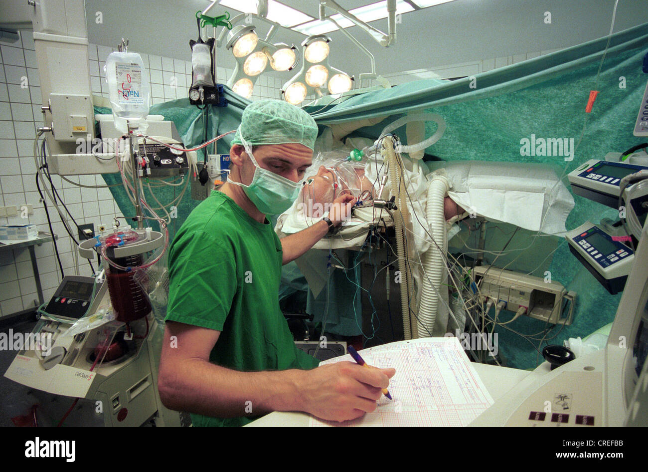 Anaesthesia during the surgery, Bochum, Germany Stock Photo - Alamy