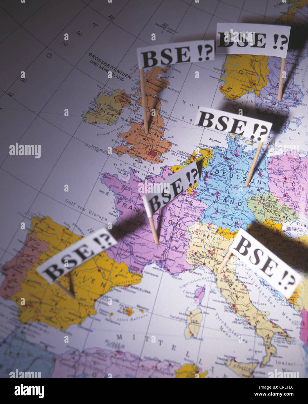Map europe bse signs hi-res stock photography and images - Alamy