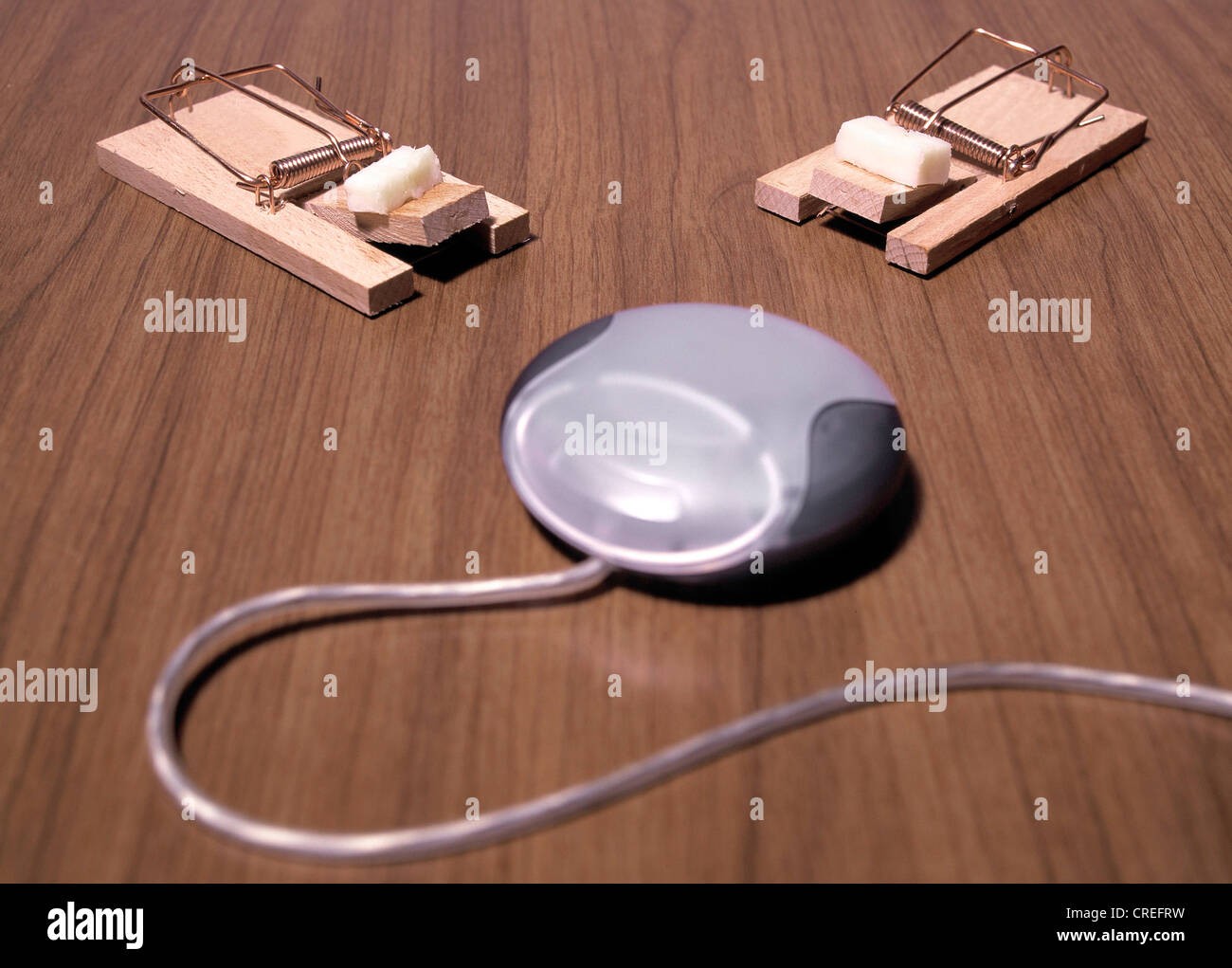 Computer mouse with mouse traps Stock Photo - Alamy