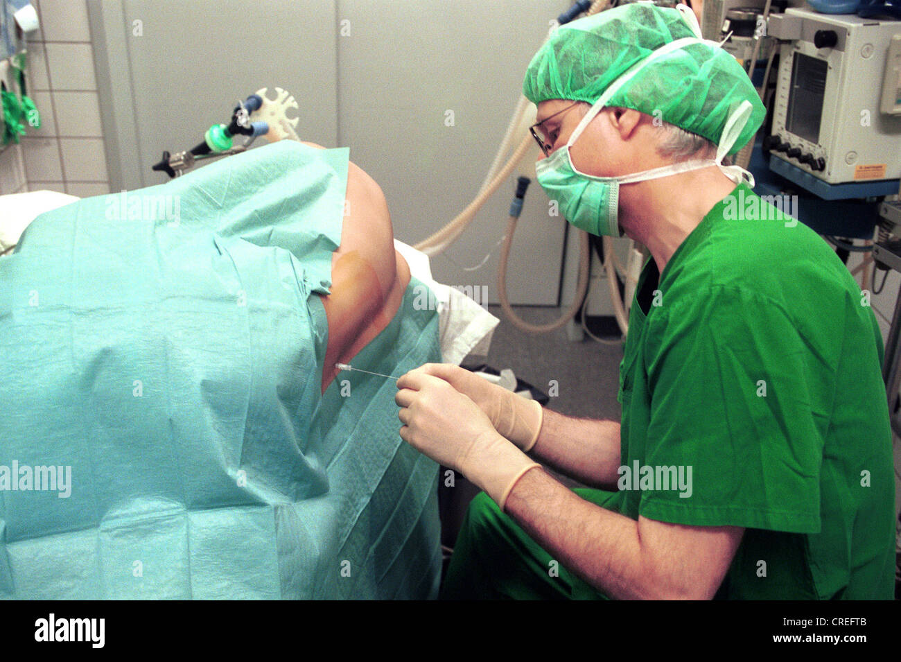 Anesthesiology at induction of anesthesia, Bochum, Germany Stock Photo ...
