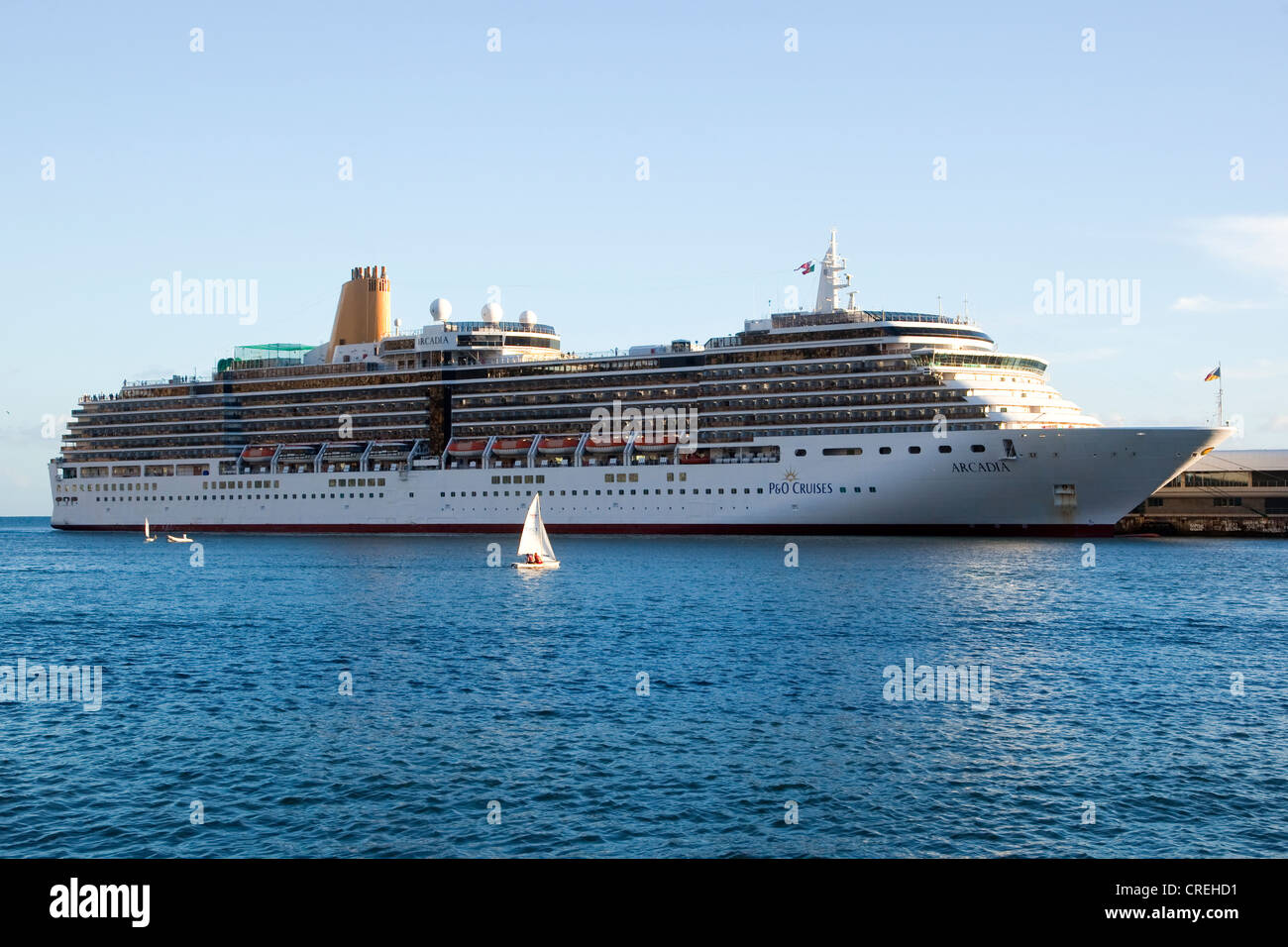 Cruise ship in the port of funchal hi-res stock photography and images ...