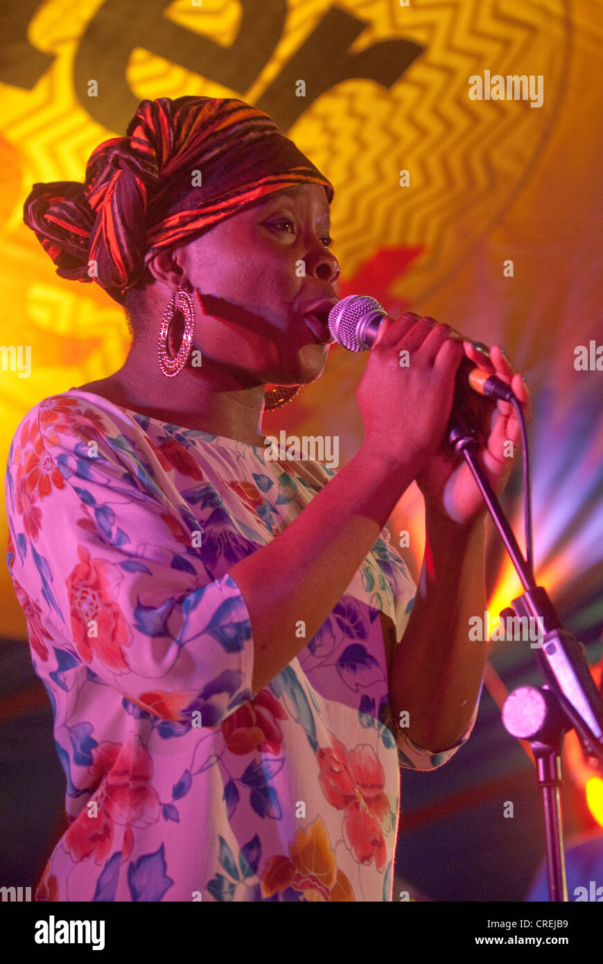 Bola Kamson from the Afro-Funk band Bronzehead performing live in the ...