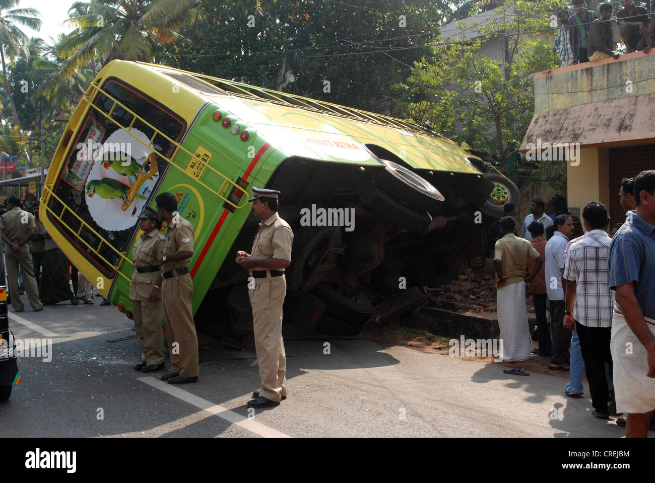 a bus accident in kerala,india Stock Photo - Alamy