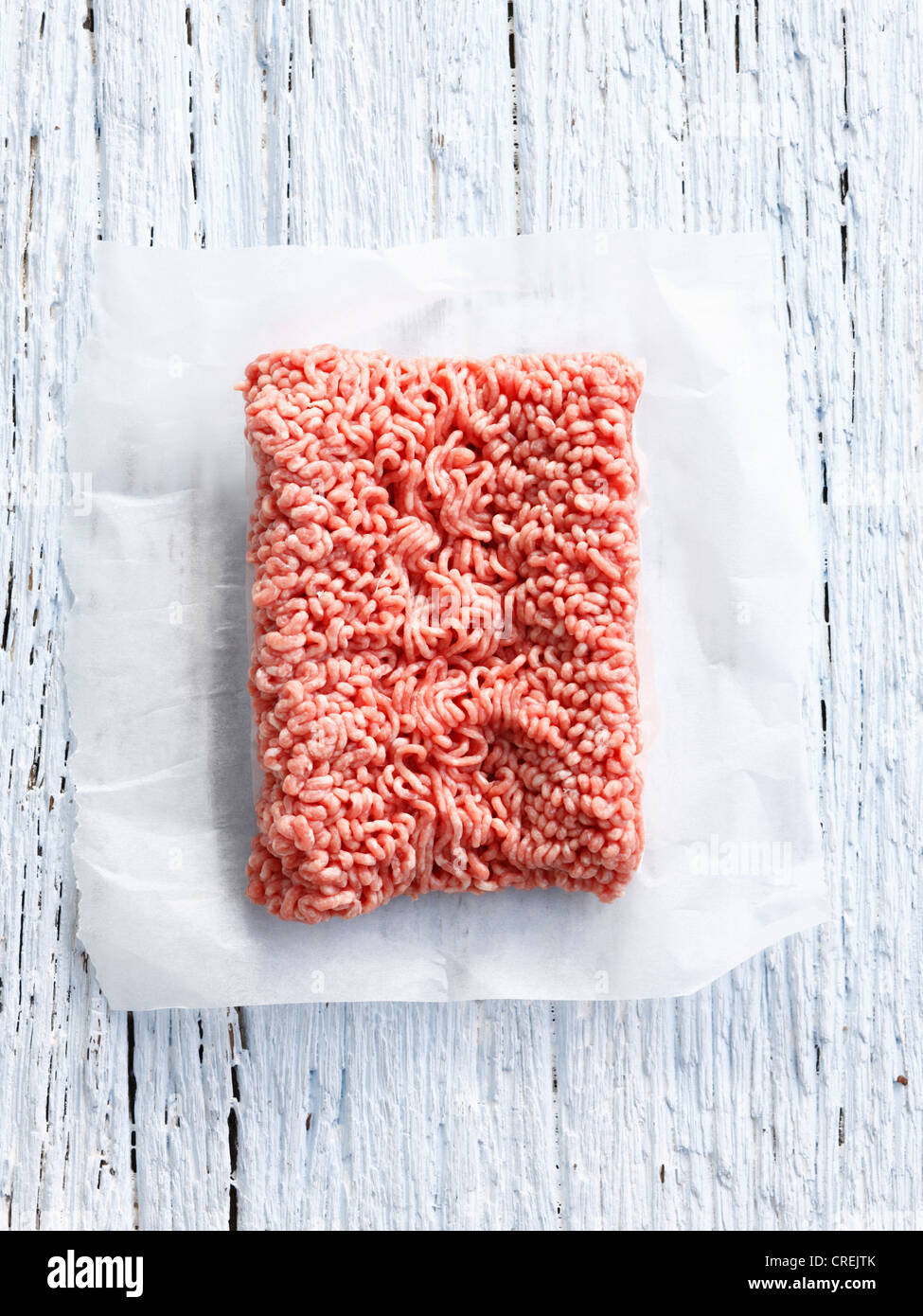 Close up of ground pork in butcher paper Stock Photo - Alamy