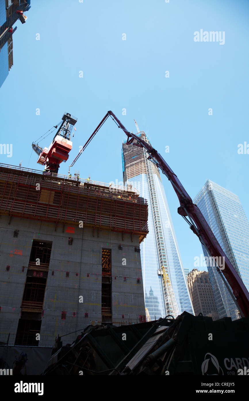 The nearly finished Freedom Tower in New York, Manhattan. Under ...