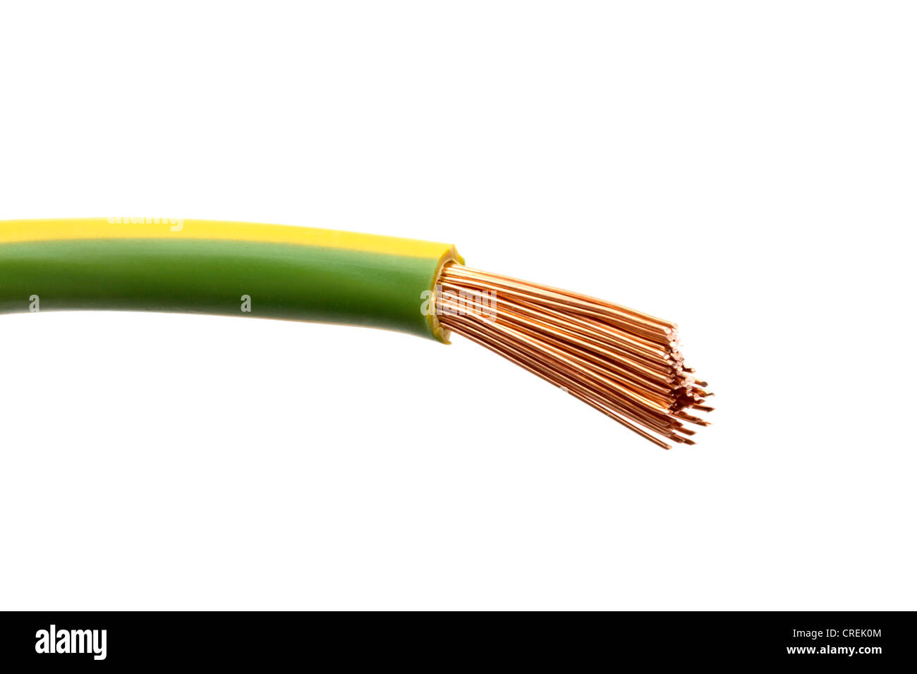 Electrical wires isolated on white background Stock Photo - Alamy
