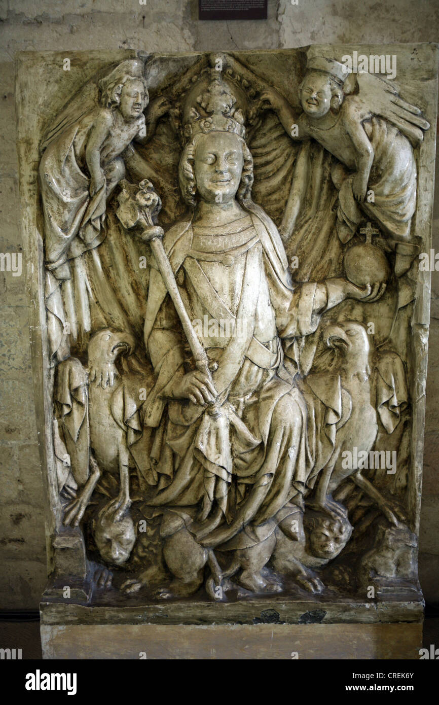 Marble memorial plaque of Good King John of France (reigned 1350-1364 ...