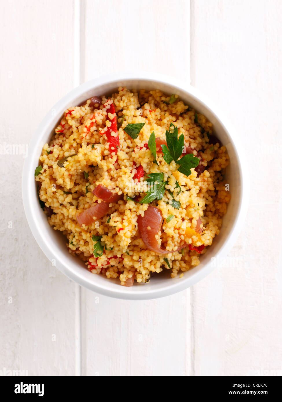 Close up of bowl of couscous Stock Photo - Alamy
