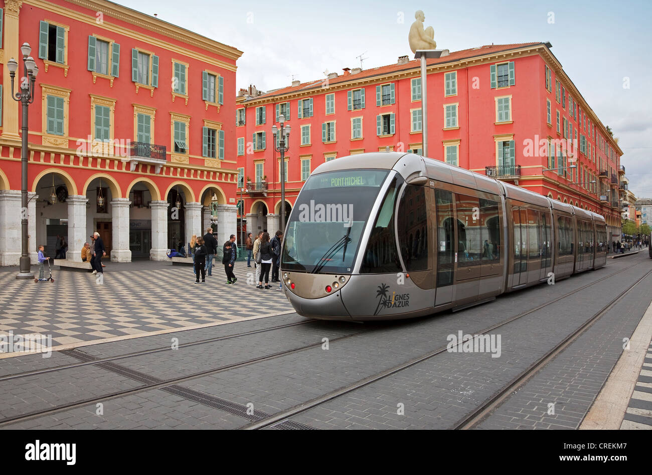 Public transport tramway in Place Massina, Nice, France Stock Photo - Alamy