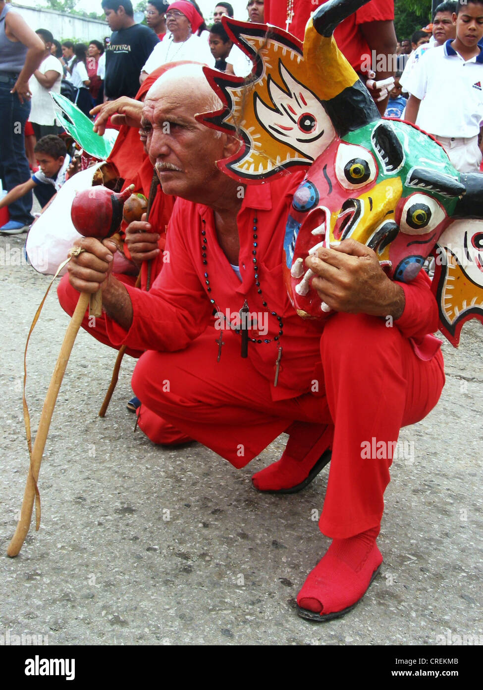 dancing devils during Corpus Christi, Venezuela, San Francisco de Yare ...