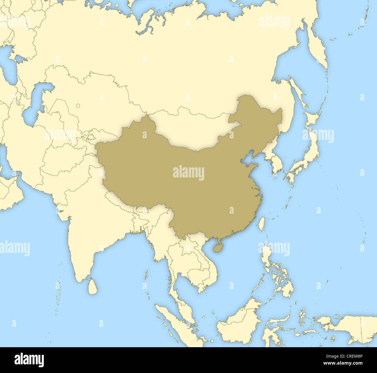 Political map of China with the several provinces Stock Photo - Alamy