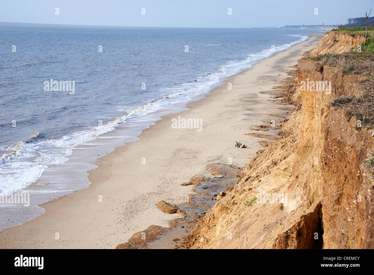 The Norfolk coast line, cliffs with the sea Stock Photo - Alamy
