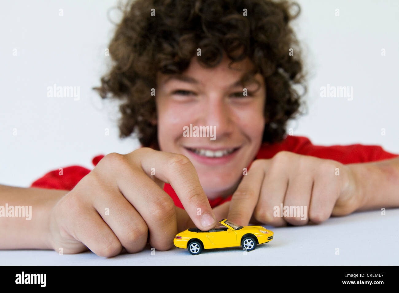 Boy playing model cars hi-res stock photography and images - Alamy