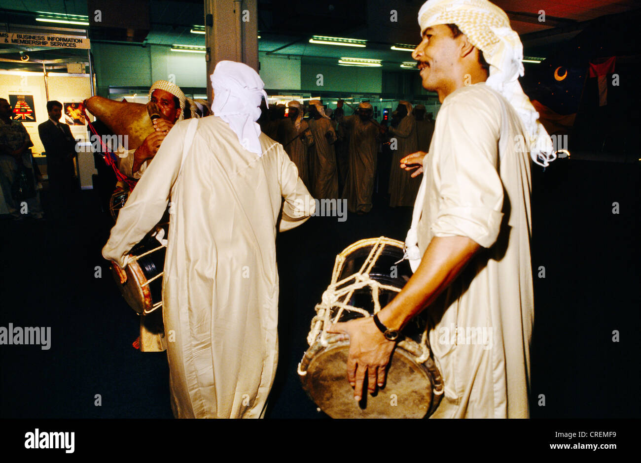 United Arab Emirates Musicians On National Day Doumbek Drums Stock ...