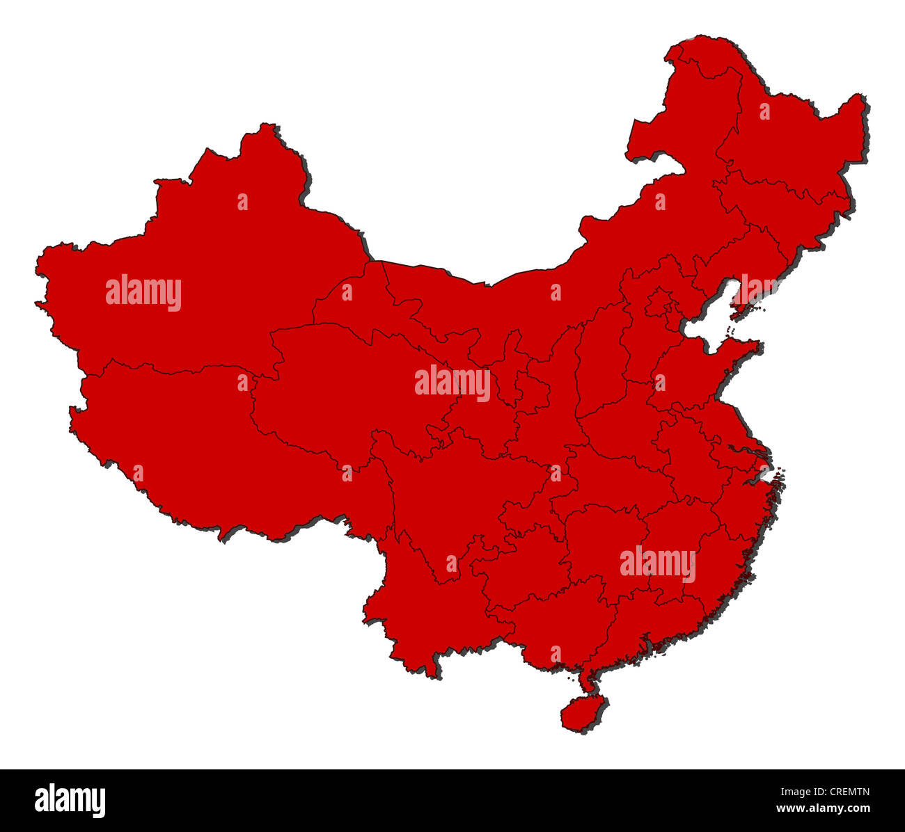 Political map of China with the several provinces Stock Photo - Alamy