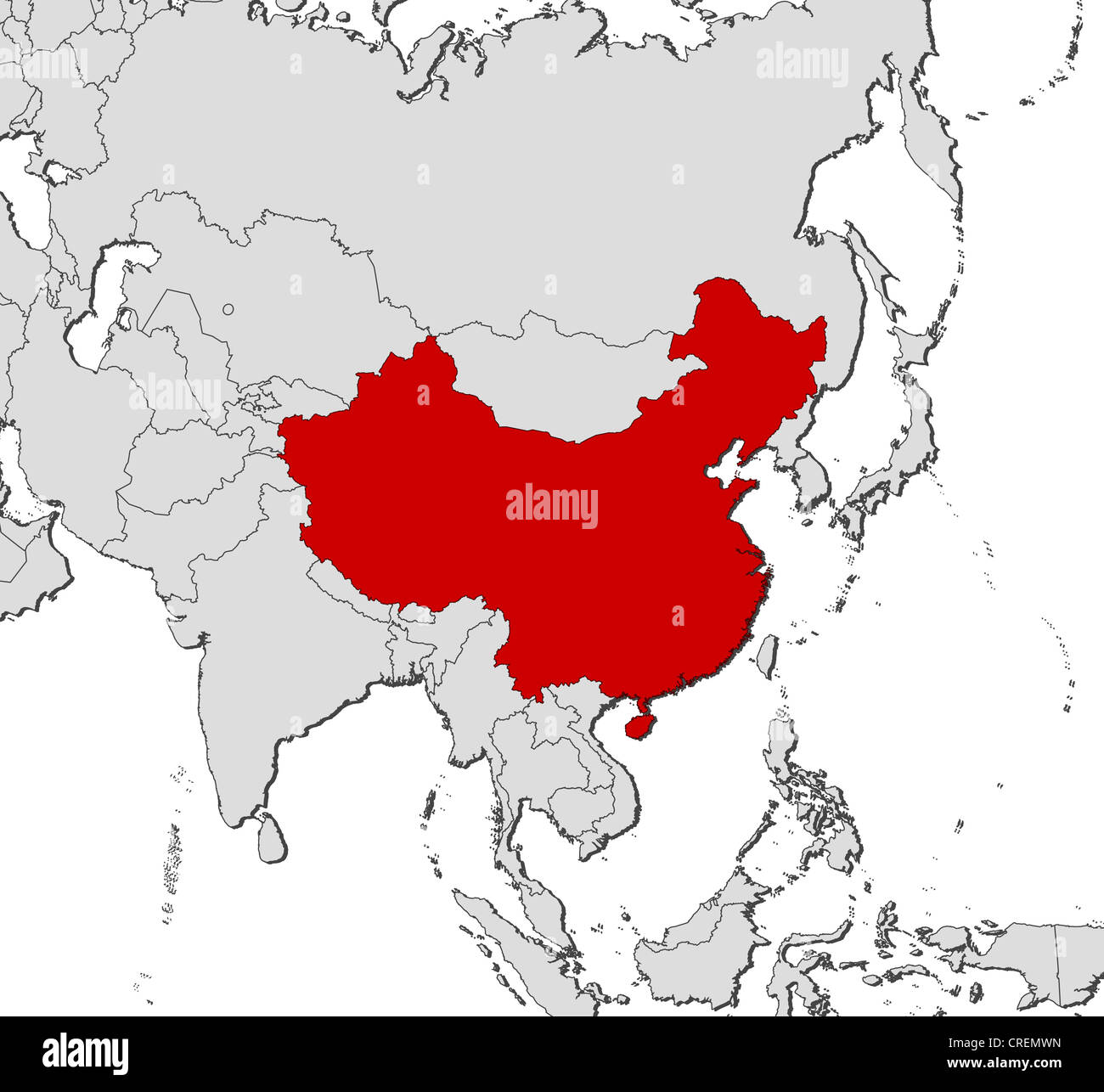 Political map of China with the several provinces Stock Photo - Alamy