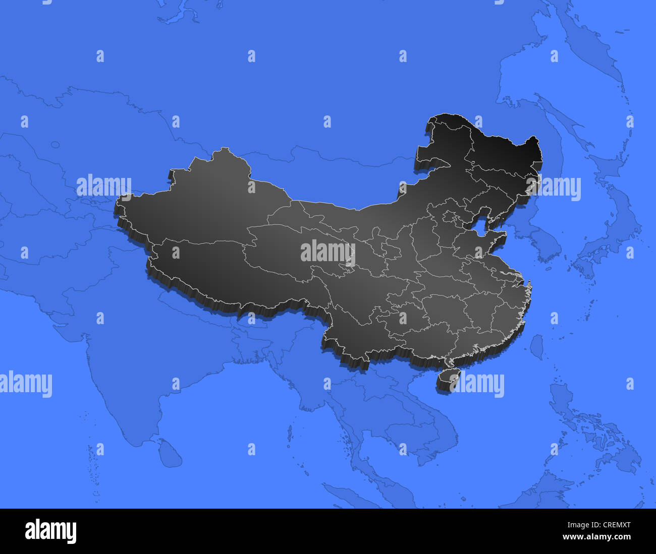 Political map of China with the several provinces Stock Photo - Alamy