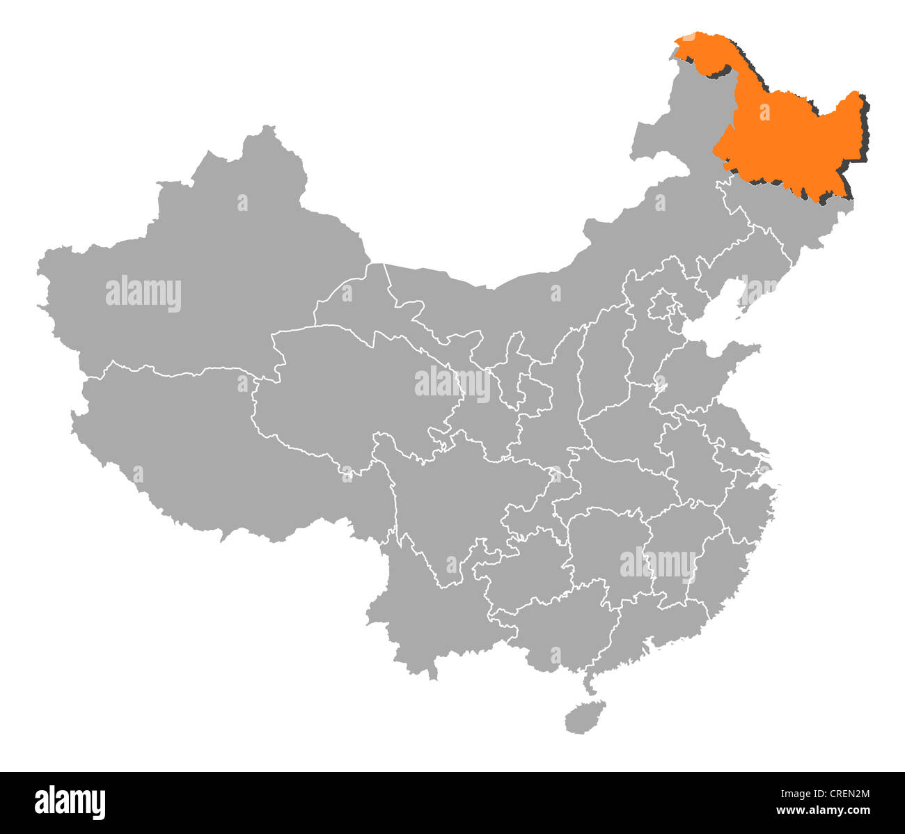 Heilongjiang map hi-res stock photography and images - Alamy