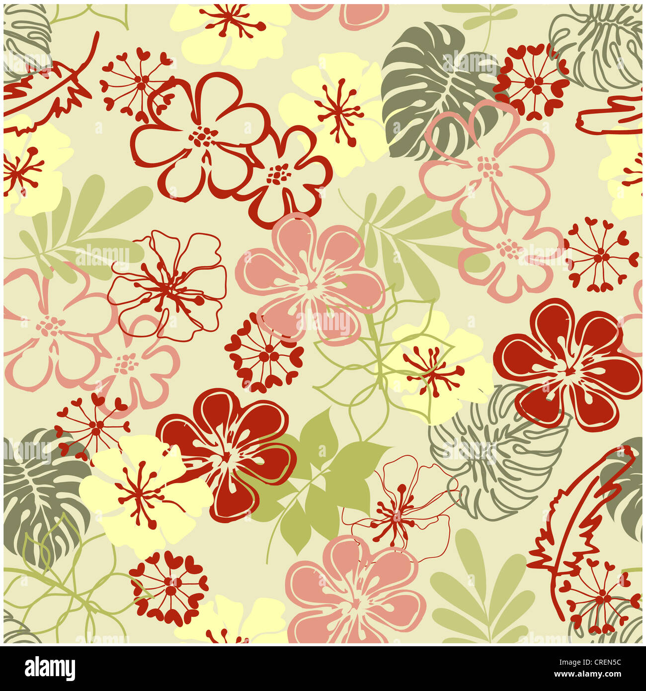 Art floral pattern background Stock Photo - Alamy