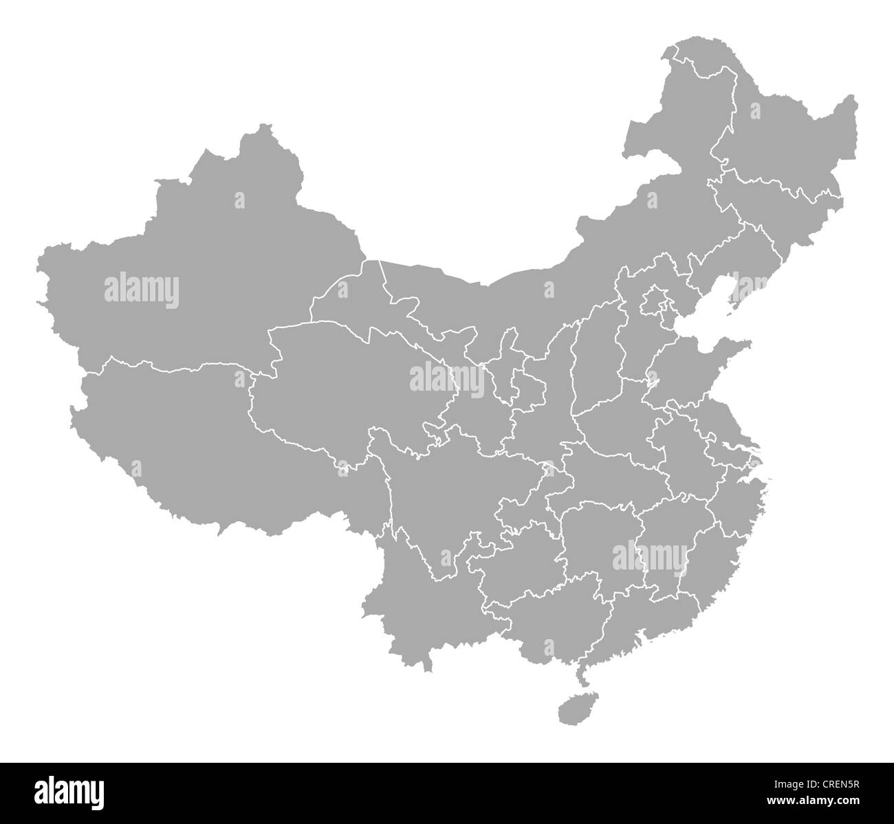 Political map of China with the several provinces Stock Photo - Alamy