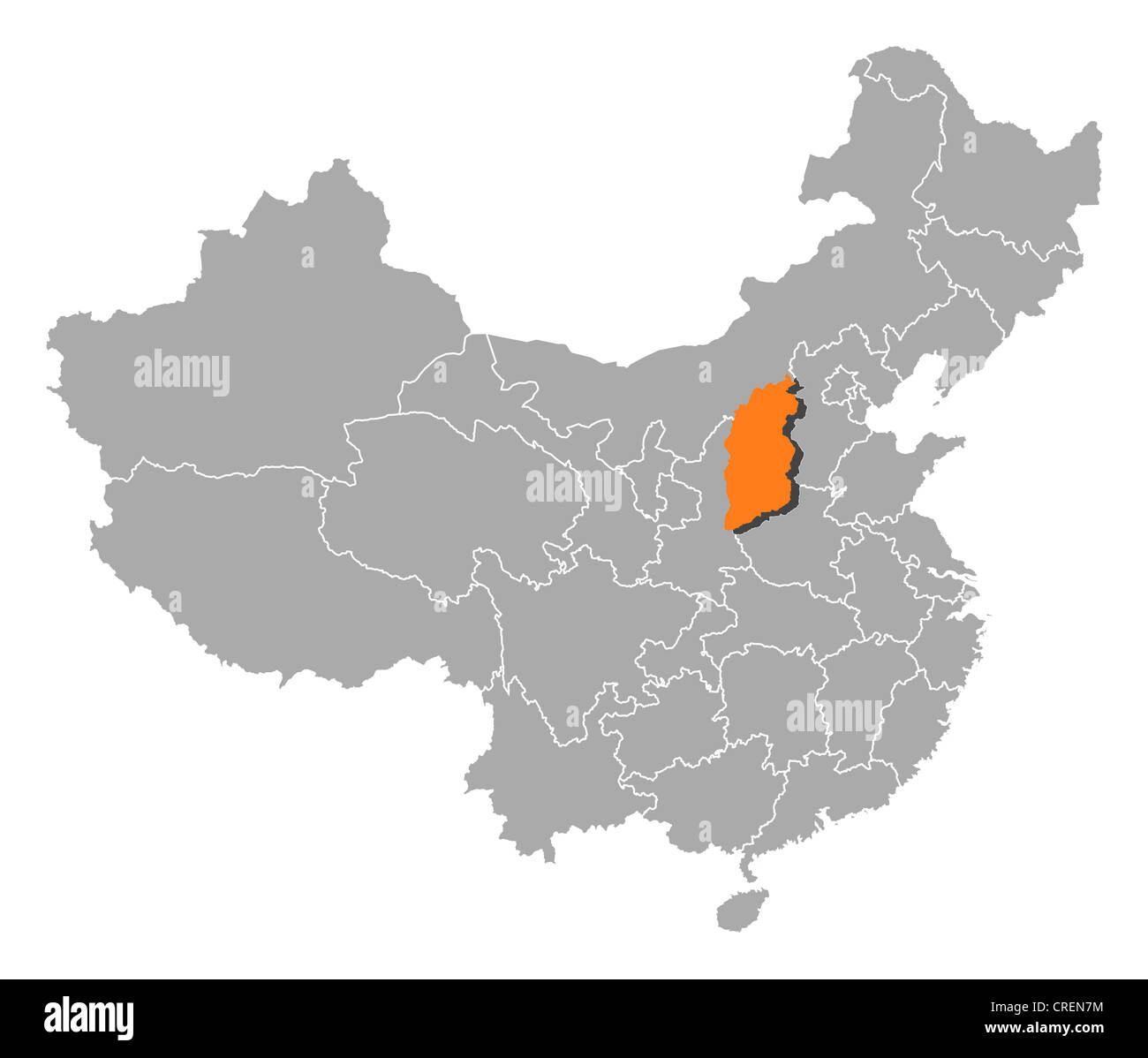 Shanxi map vector hi-res stock photography and images - Alamy