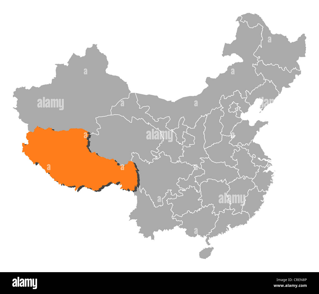 Detailed Map Of Tibet