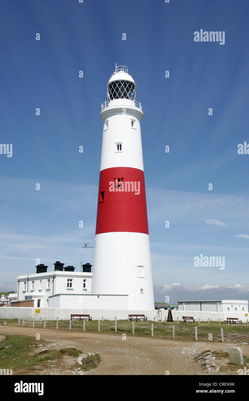 The lighthouse at the southernmost point of the Isle of Portland in ...