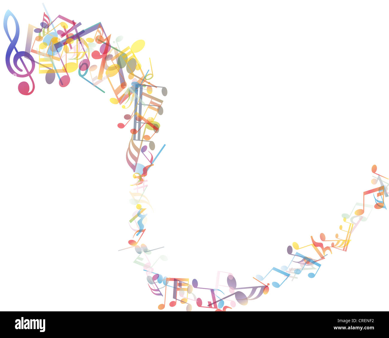 Vector musical notes staff background for design use Stock Photo - Alamy