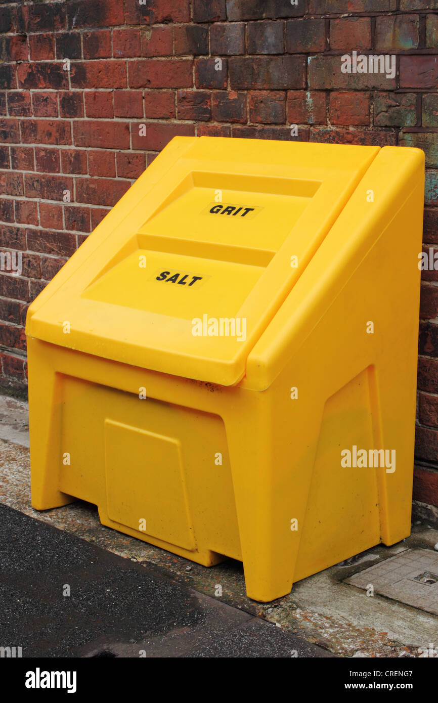 Salt & grit container Stock Photo - Alamy