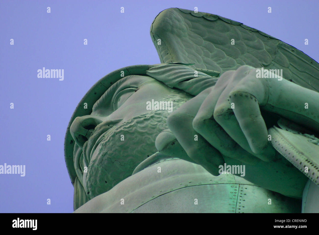 Hermannsdenkmal, Hermann monument at Grotenburg in Teutoburger forest ...