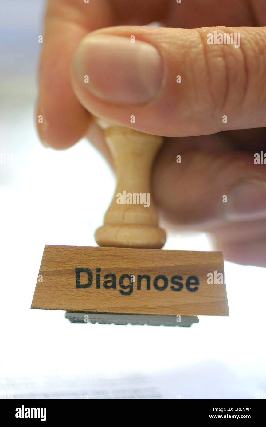 Hand With A Stamp Diagnose High Resolution Stock Photography and Images ...