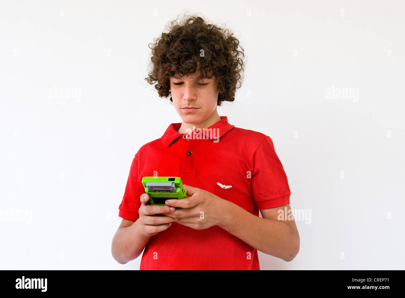 Boy playing video game Stock Photo - Alamy