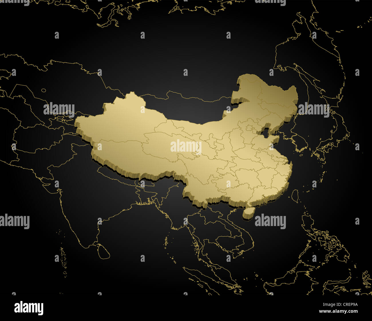 Political map of China with the several provinces Stock Photo - Alamy