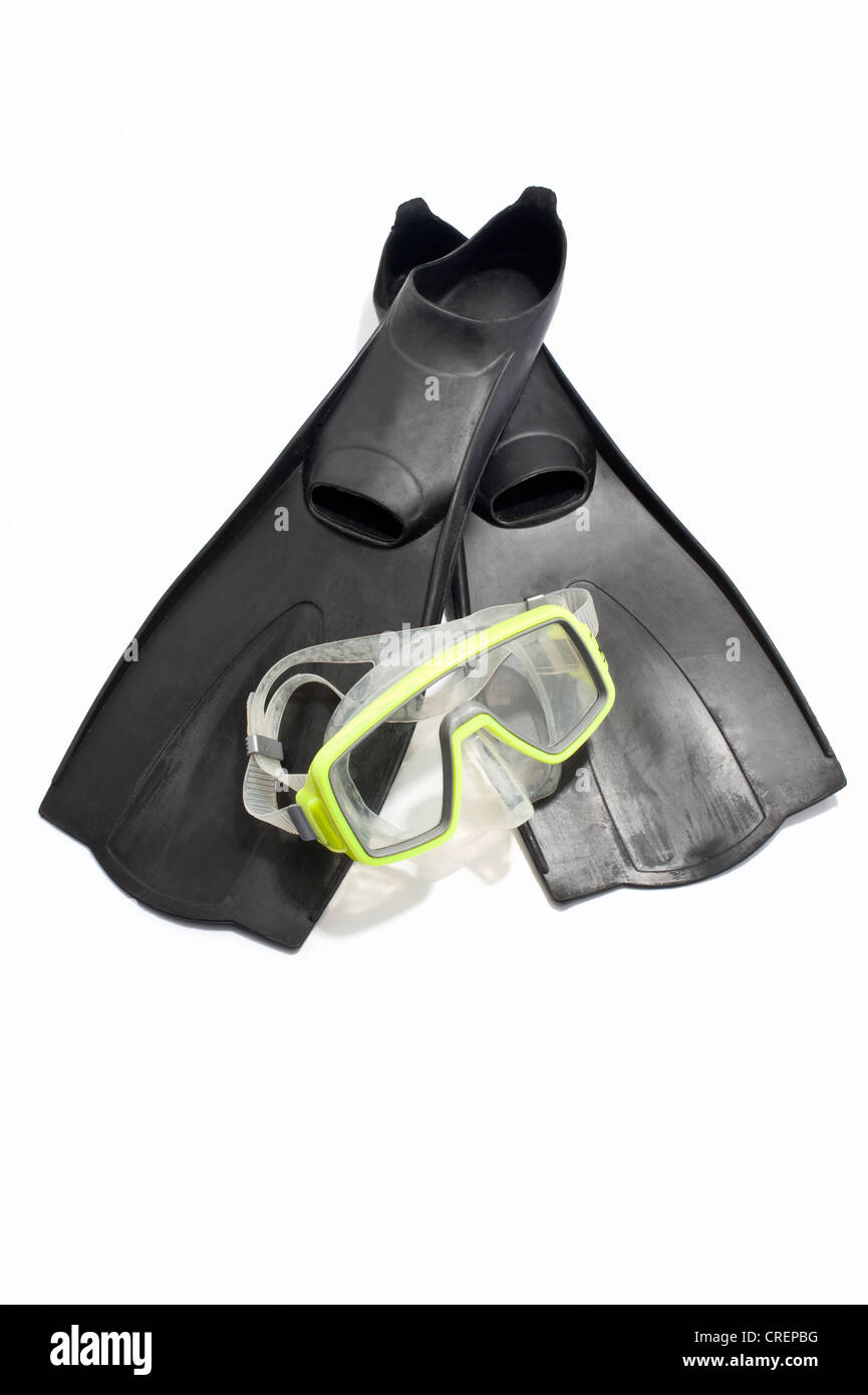 Flippers goggles cutout hi-res stock photography and images - Alamy