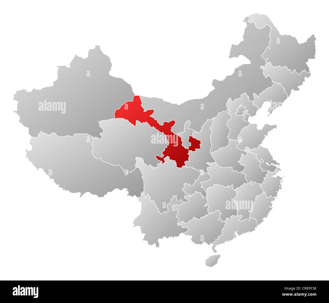 Map Gansu China