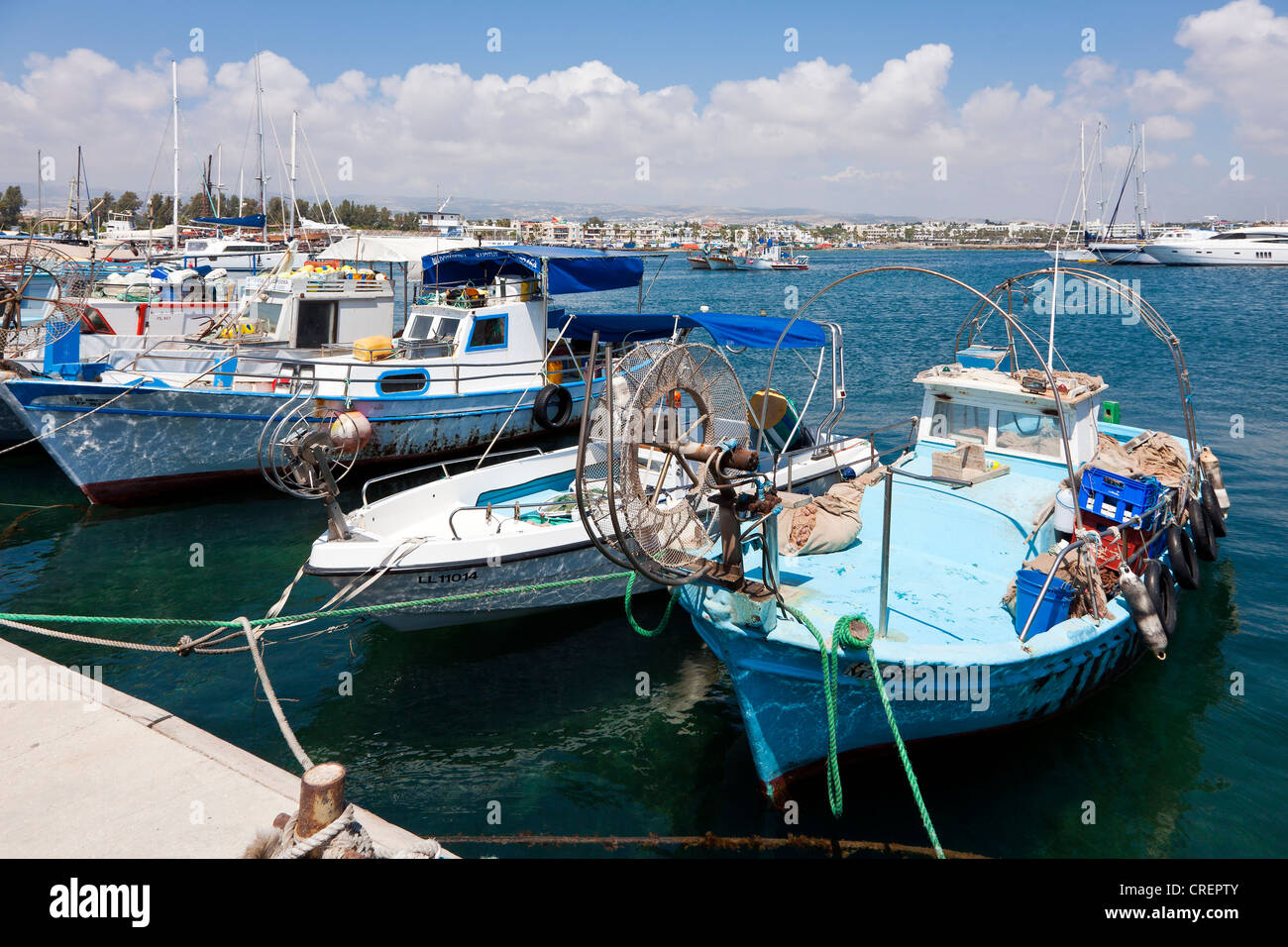 Cyprus, fishing boats hi-res stock photography and images - Alamy