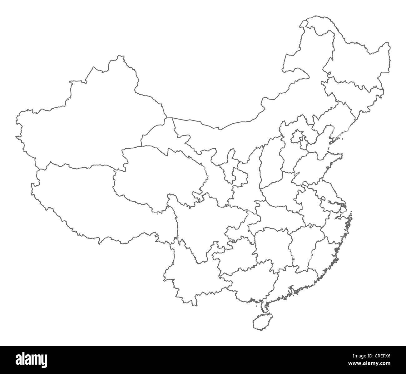 Political map of China with the several provinces Stock Photo - Alamy