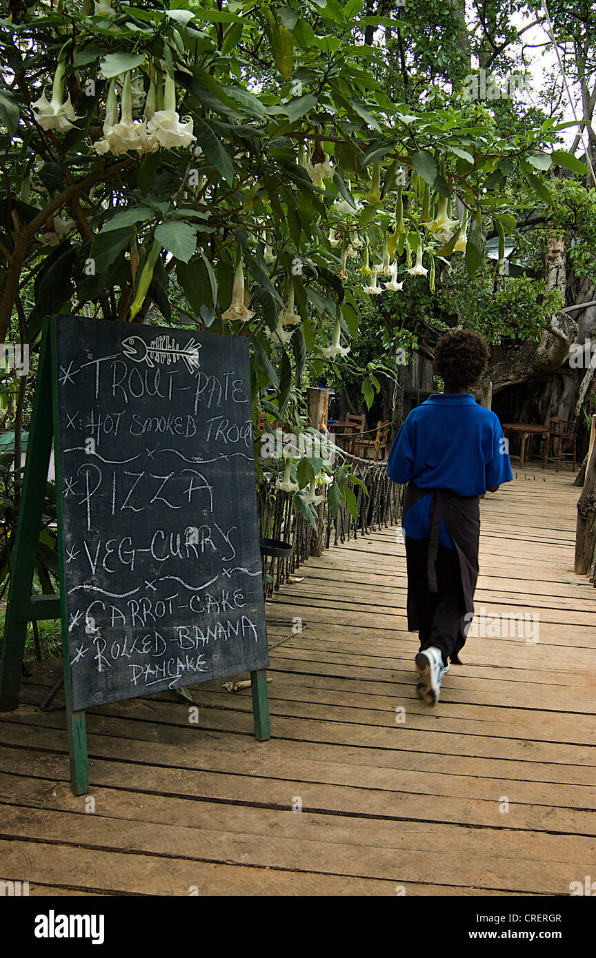 Kenyan Pizza-place entrance Stock Photo - Alamy