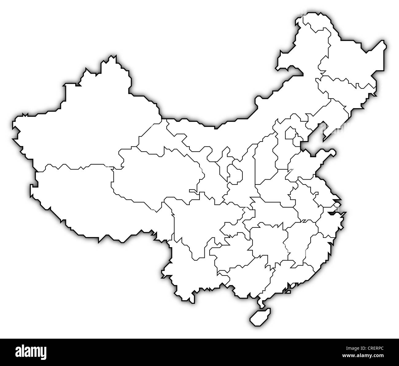 Political map of China with the several provinces Stock Photo - Alamy