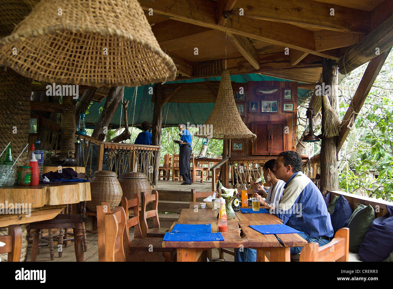 People having dinner at the Kenyan restaurant Stock Photo - Alamy