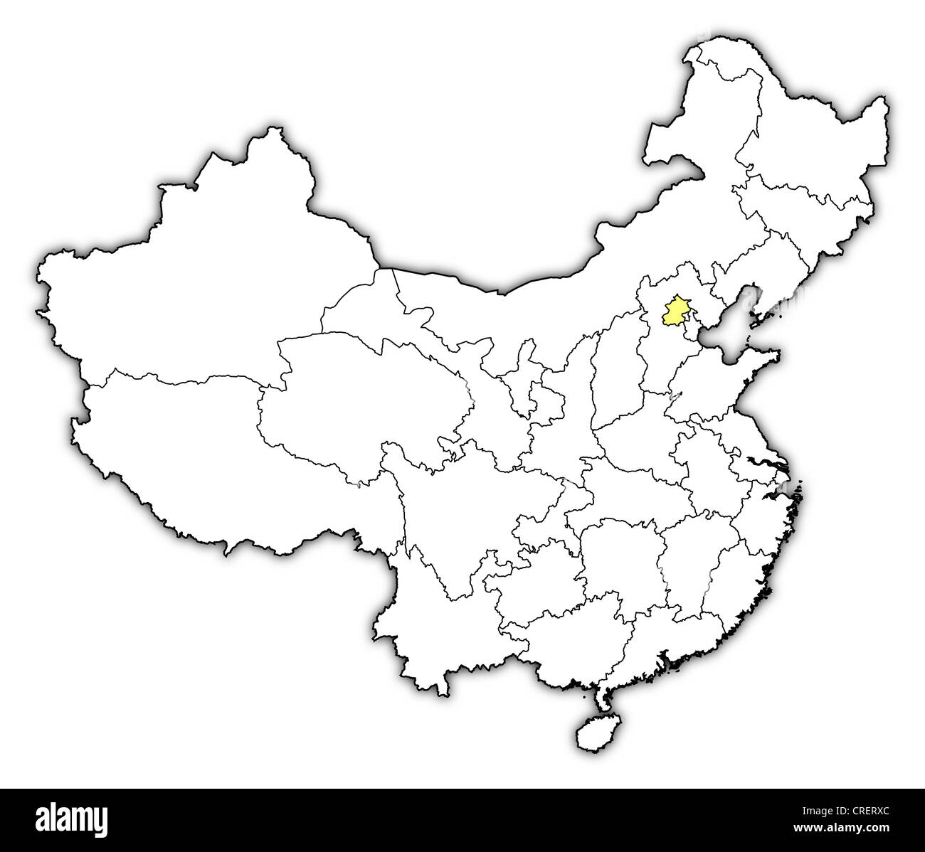 Map beijing province china Cut Out Stock Images & Pictures - Alamy