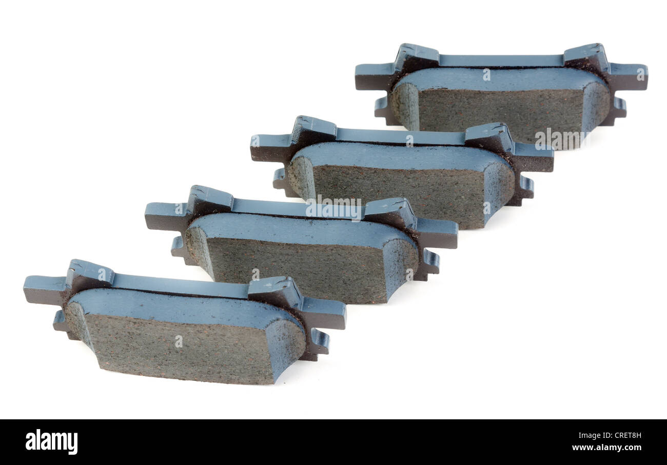 Set of brake pads, isolate on white Stock Photo - Alamy