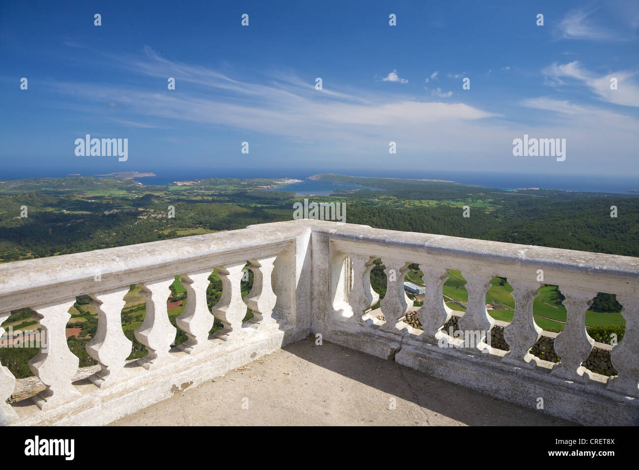 view from Toro Mountain at Menorca island in Spain Stock Photo - Alamy